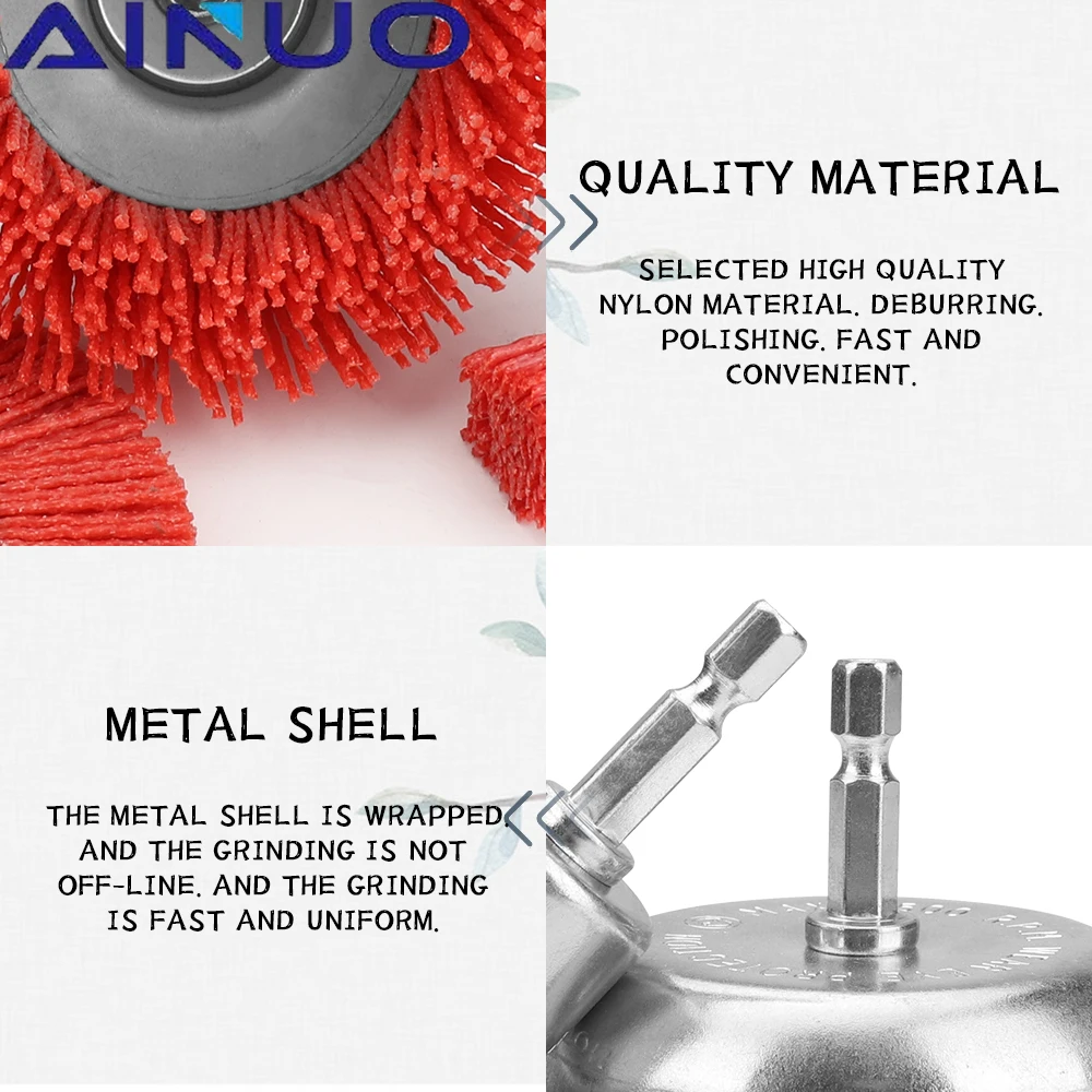 Döntő Csiszoló Acélhuzalkefe Fejpolírozó Nylon Csésze Kefe Fa Polírozó ...