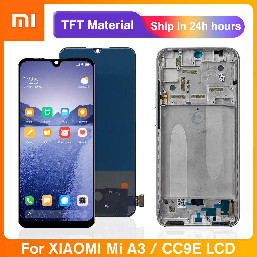 TFT Display Screen For Xiaomi Mi A3 MiA3 LCD Display Touch Screen Digitizer Assembly For Xiaomi ...