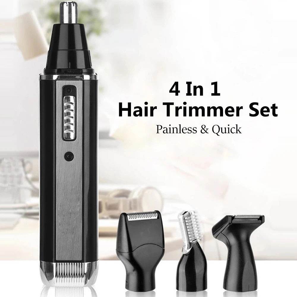 Nose-Hair-Trimmer-4-In-1-Beard-Trimer-Rechargeable-Micro-Shaver-Eyebrow ...