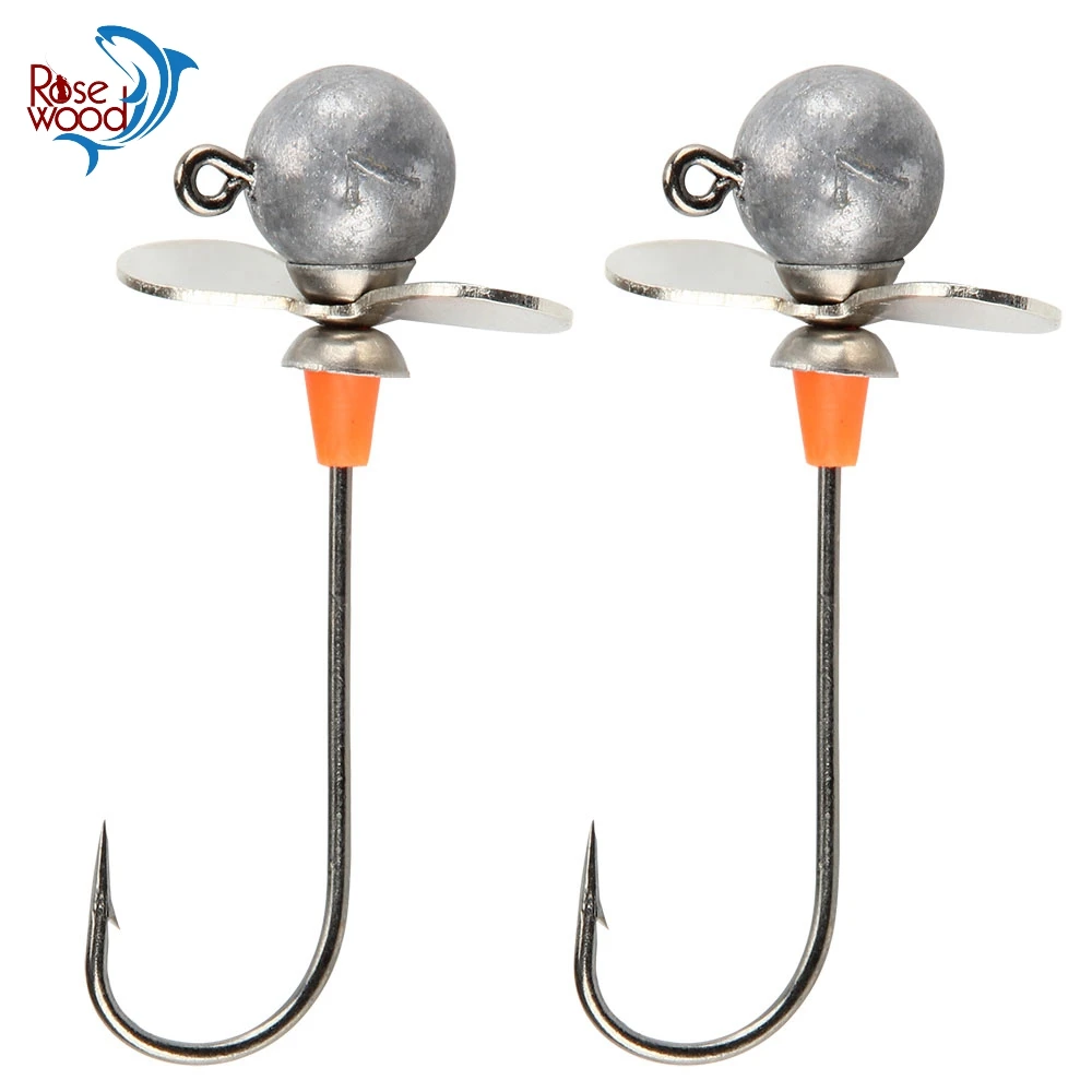 RoseWood-5g-7g-10g-14g-Propeller-Sonic-Vibration-Jig-Head-Fishing-Hook ...
