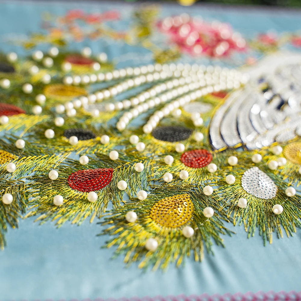 Two Head Sequin Beads Coiling Chenille Cap Embroidery Machine - 360 ...