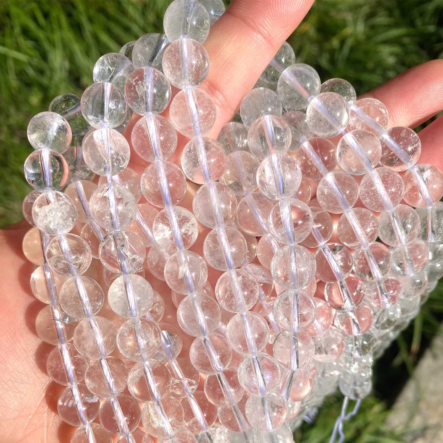 8mm Natural Clear Quartz Beads | 10mm Clear Natural Stone Beads - 4mm ...