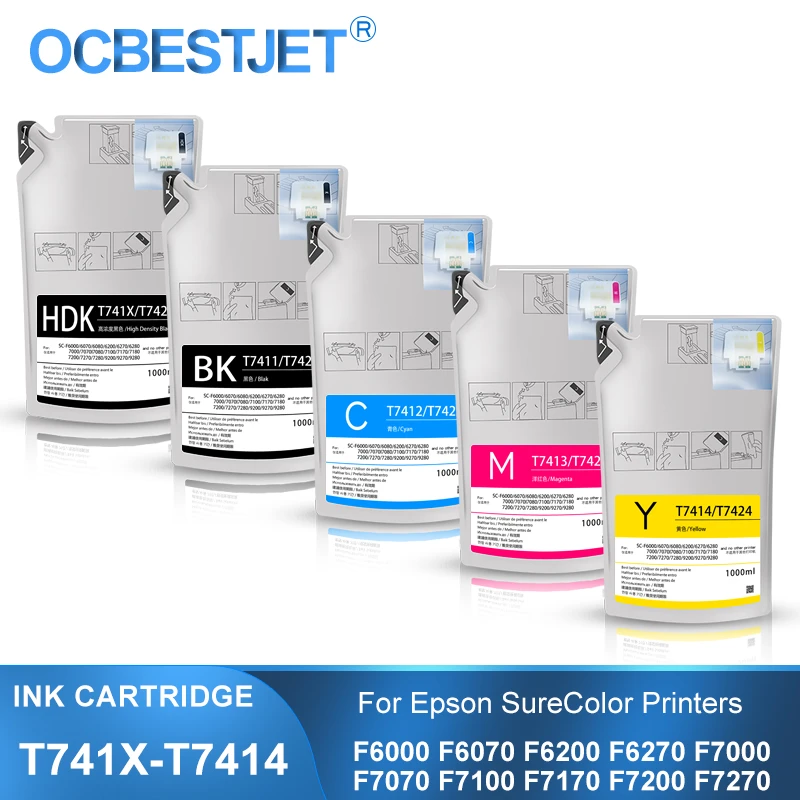 1000ml T7411 T7414 T741x Ink Packs Dye Sublimation Ink Pack For Epson ...