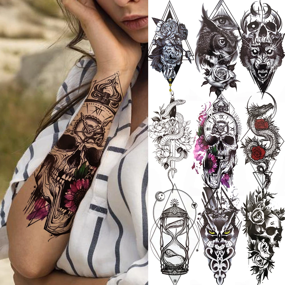 Skull Clock Tattoo