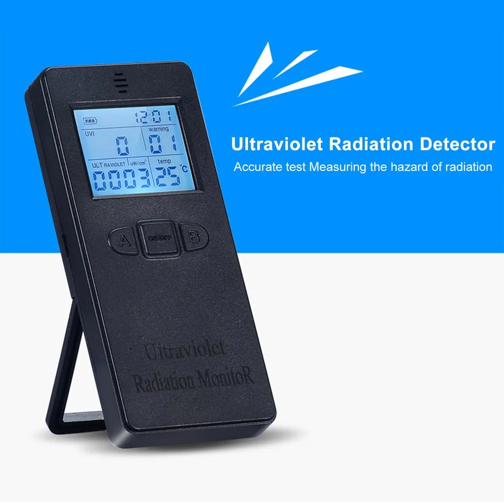 Digital UV Radiometer Ultraviolet Radiation Detector UV UVI Meter ...