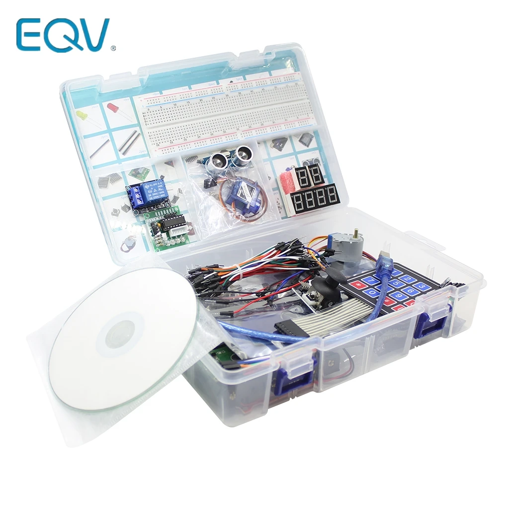 Starter-Kit-for-Arduino-Uno-R3-Uno-R3-Breadboard-and-holder-Step-Motor ...