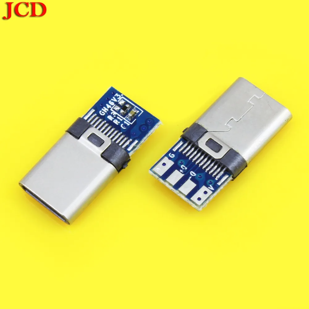 JCD micro usb jack DIY Micro USB Type C male Connector For Mobile Phone ...