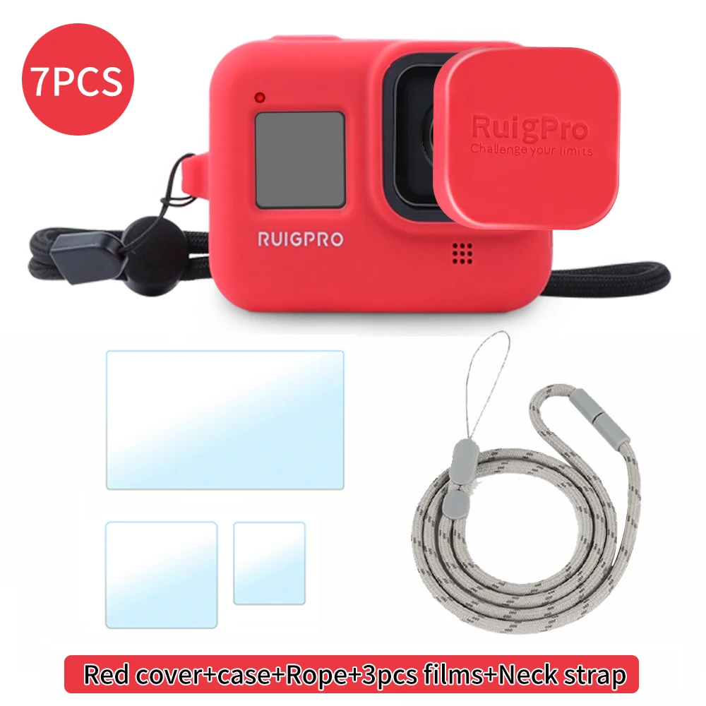 For Gopro hero 8 Black silicone Protective full cover Shell Soft body ...