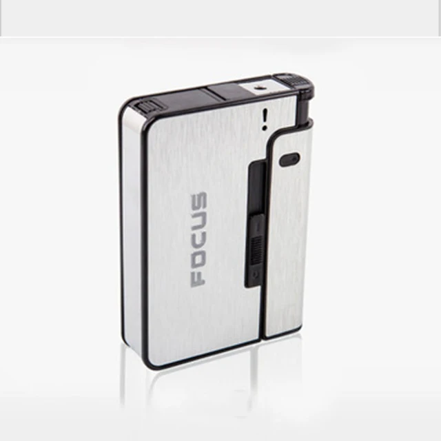 FOCUS Automatic Ejection Cigarette Dispenser Case Holder Case Lighter ...