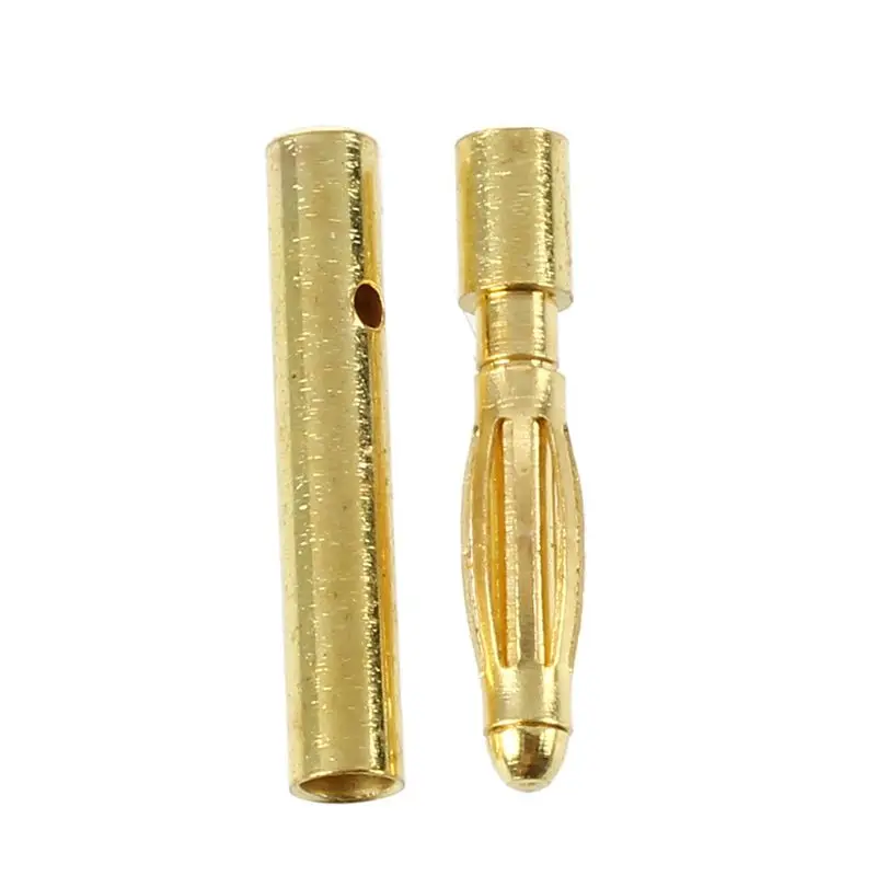 Hot New 2.0mm 2mm Gold Bullet Connector Battery ESC Plug (Pack of 20 ...