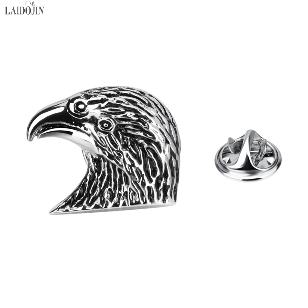 LAIDOJIN Pin de solapa con cabeza de águila para hombre, broche de ...