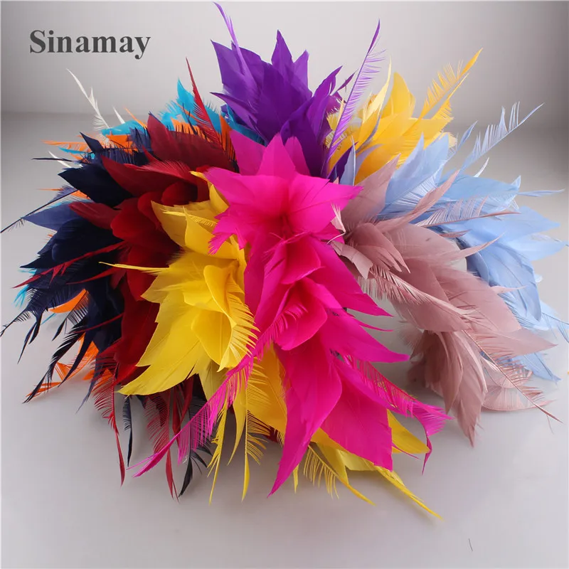 Goose Feathers Craft for Wedding Corsage Jewelry Accessories Length 25 ...