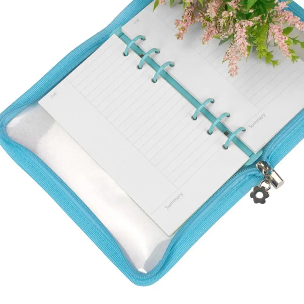 Binder Notebook Cover Transparent PVC Easy Refilling Loose Leaf Folder ...