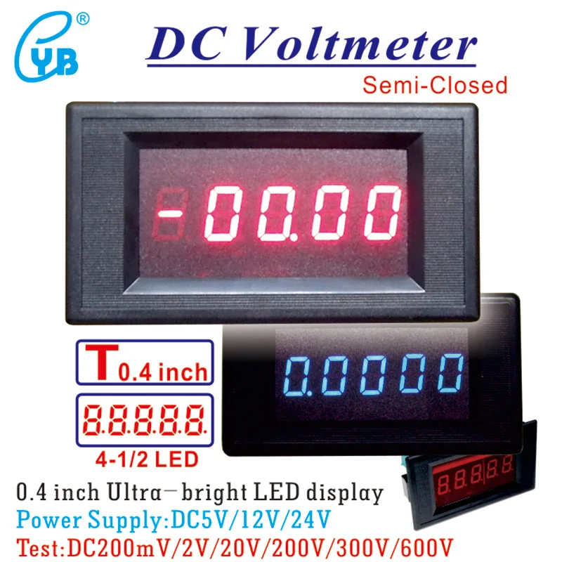 YB5145A LED Digital Voltage Meter 4 1/2 DC mini Voltmeter car DC 200mV ...