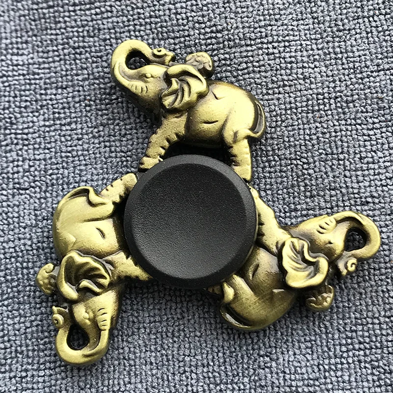 Fidget Spinner Brass Color Zinc Alloy Metal Hand Spinner Dice Bauhinia ...