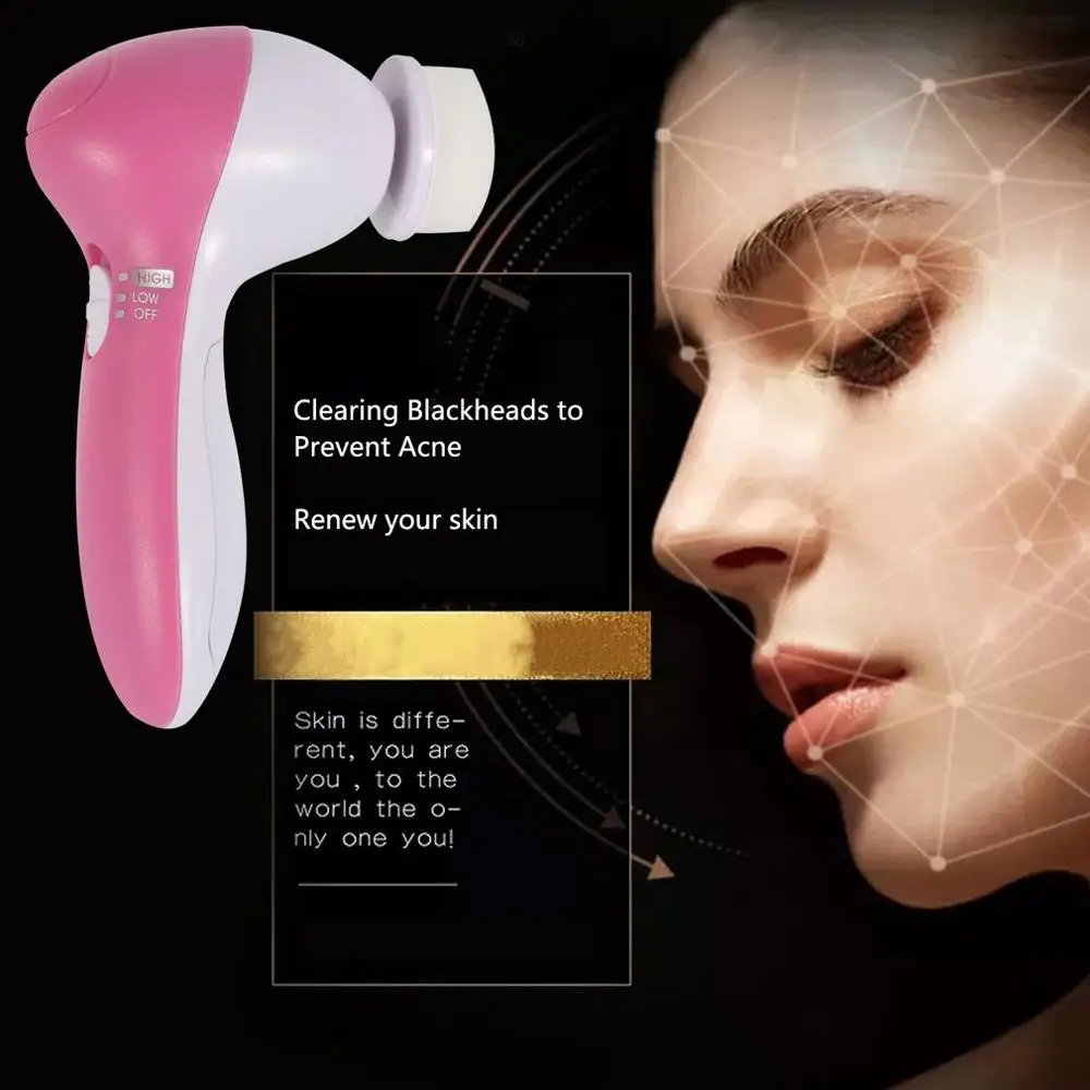 5 в 1 Электрический моющий аппарат для лица очиститель пор для лица ...