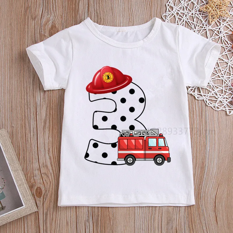 Kids-Firefighter-Birthday-Numbers-T-Shirt-Children-Boys-Fireman-Happy ...
