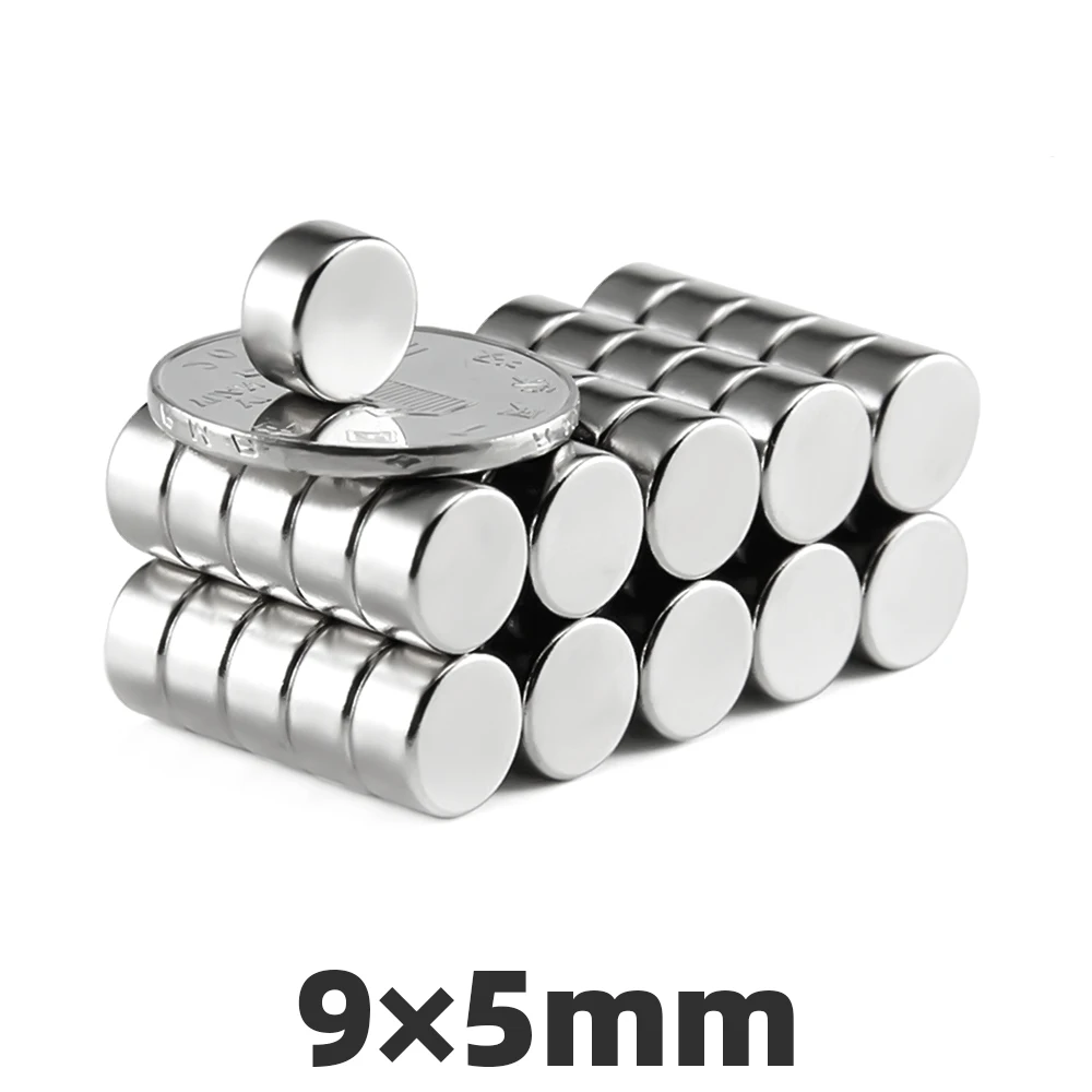 10/50pcs 9x5mm Neodymium Magnet Mini Small Round Super Strong Powerful ...