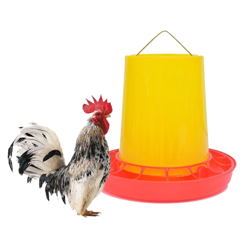 Chicken-Poultry-V-shaped-Entrance-Feed-Bucket-Outdoor-Practical-Bird ...