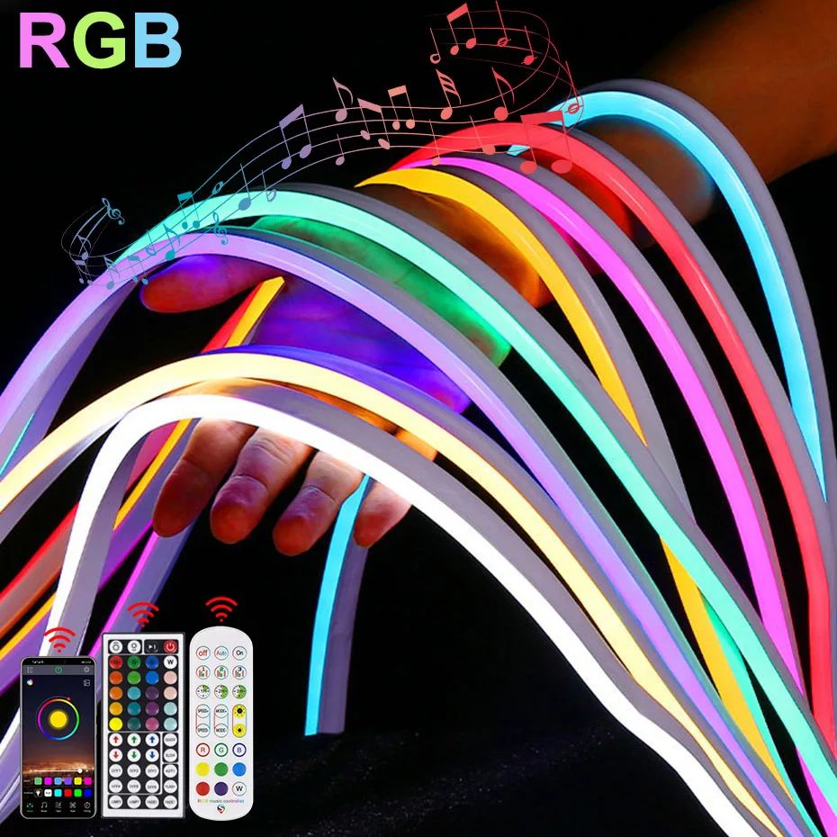 Waterproof-RGB-Led-Neon-Light-12V-With-WiFi-Buletooth-Remote-Control ...