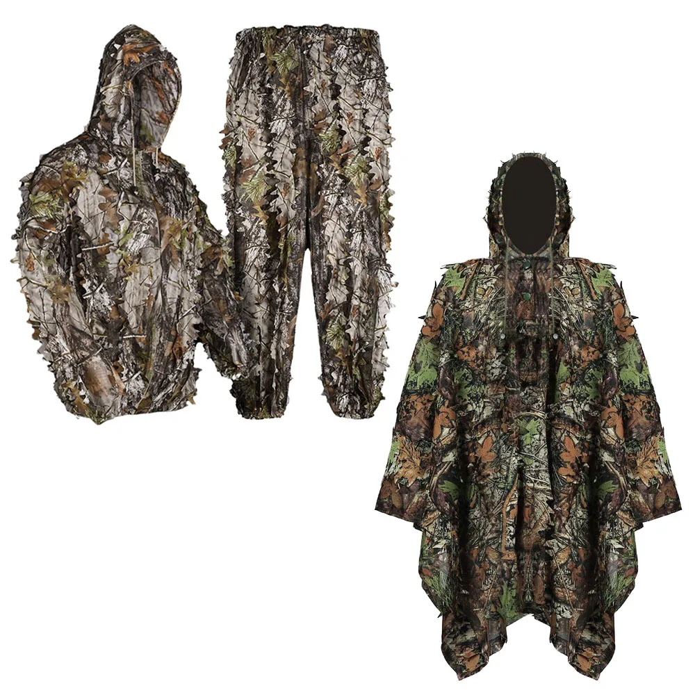 Hunting-Clothes-Cloak-3D-Maple-Leaf-Bionic-Ghillie-Suits-Sniper ...