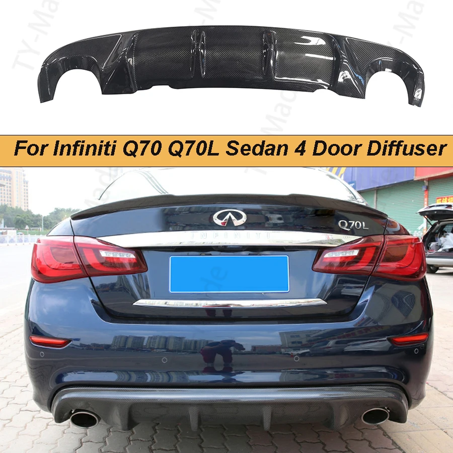 Q70 Carbon Fiber / FRP Rear Bumper Lip Diffuser Spoiler Car Bumper ...