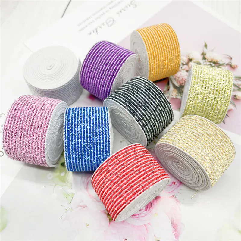 2-5cm-Glitter-Elastic-Bands-Colorful-Rubber-Elastic-Waistband-DIY ...