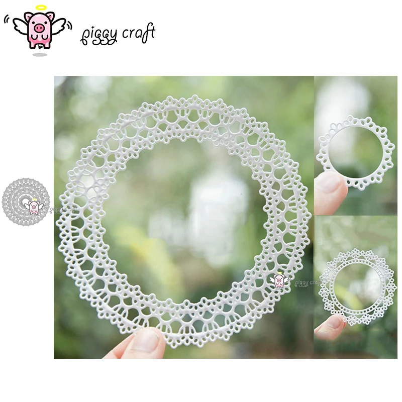 Piggy-Craft-metal-cutting-dies-cut-die-mold-Flower-lace-round-frame ...