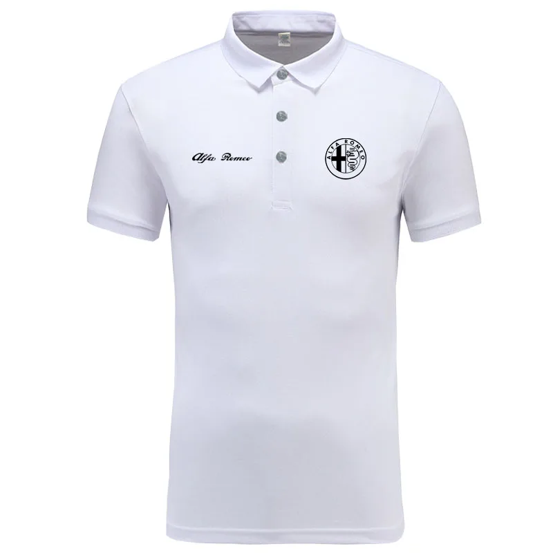 Alfa Romeo logo Polo Shirt Men Brand Clothes Solid Color Polos Shirts ...