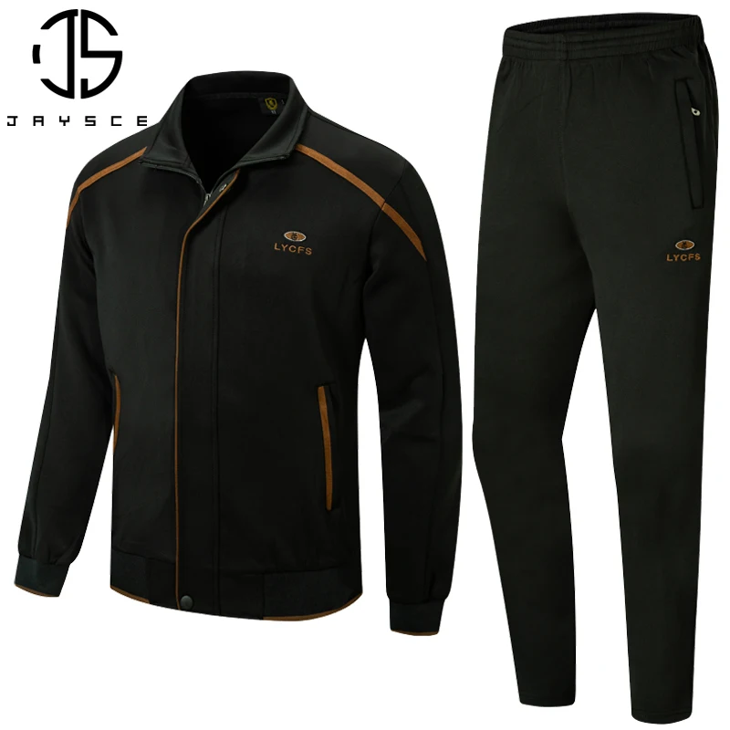 2Pcs Set Men's Soccer Sportswear Tracksuit Jacket Football Training ...