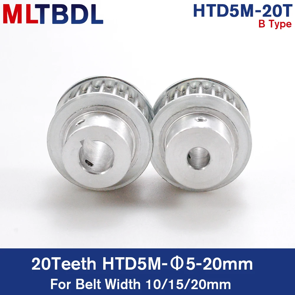20 Teeth HTD 5M Synchronous Pulley Bore 5/6/6.35/8/10/12/14/15/18/19 ...