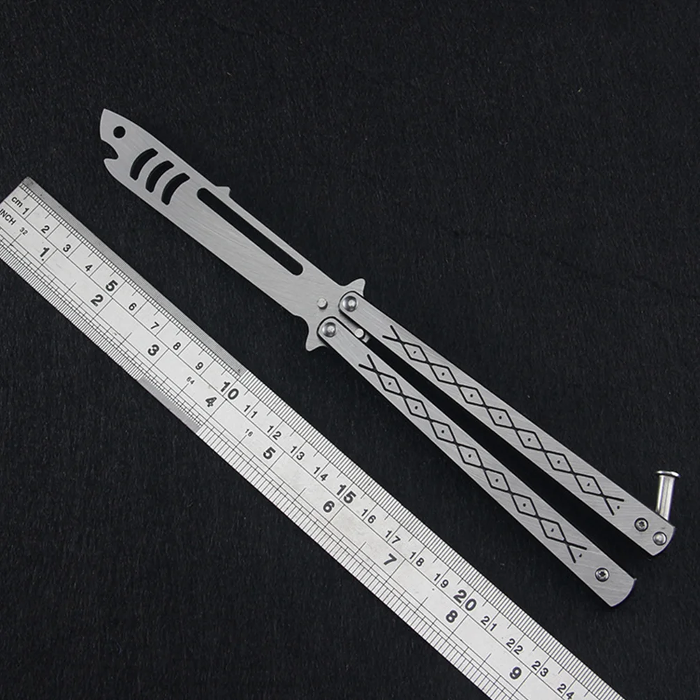 1pc Foldable Butterfly Knife Blunt Balisong Shark Design Balisong ...