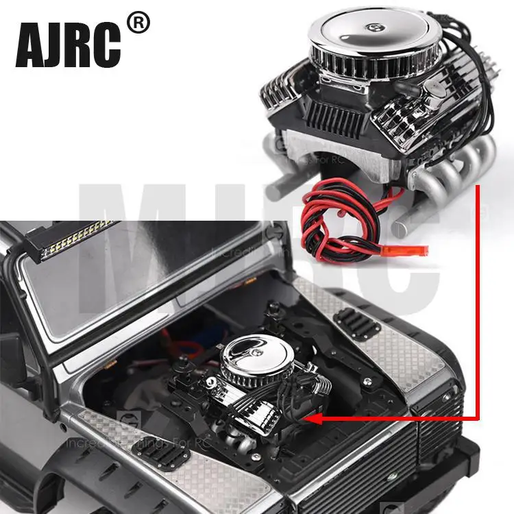Rc-Car-F82-V8-Simulate-Engine-Motor-Cooling-Fans-Radiator-For-1-10-Rc ...