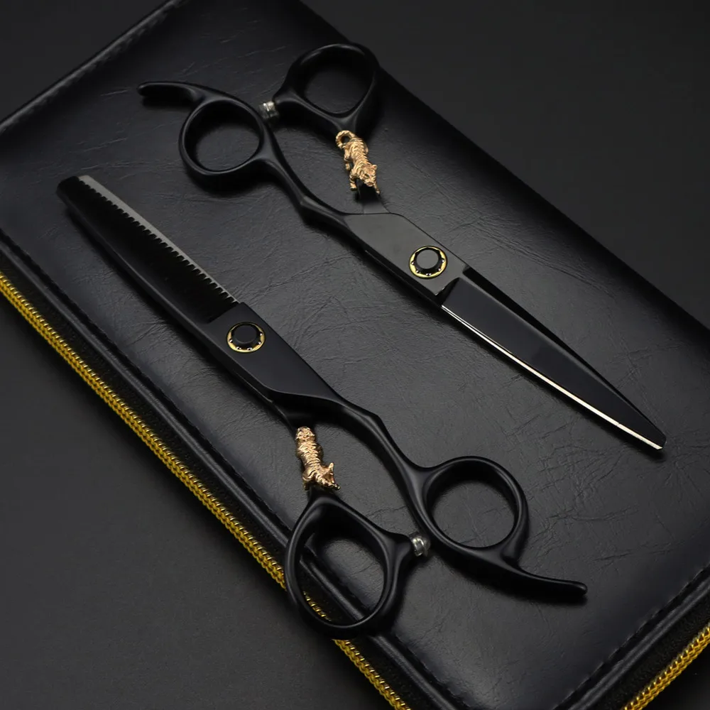 professional JP 440c steel 6 '' Bearing tiger hair scissors haircut ...