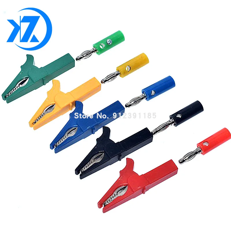 55MM-Alligator-clip-BANANA-PLUG-test-probe-with-4mm-Banana-Plug-Cable ...