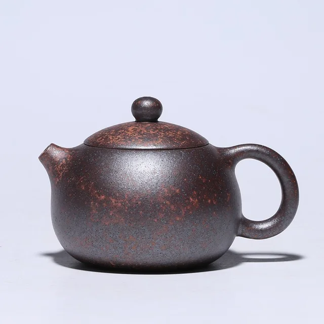 Yixing Dark-red Enameled Pottery Teapot Yixing Tea Set Firewood Xi Shi Kettle Raw Ore Full ...