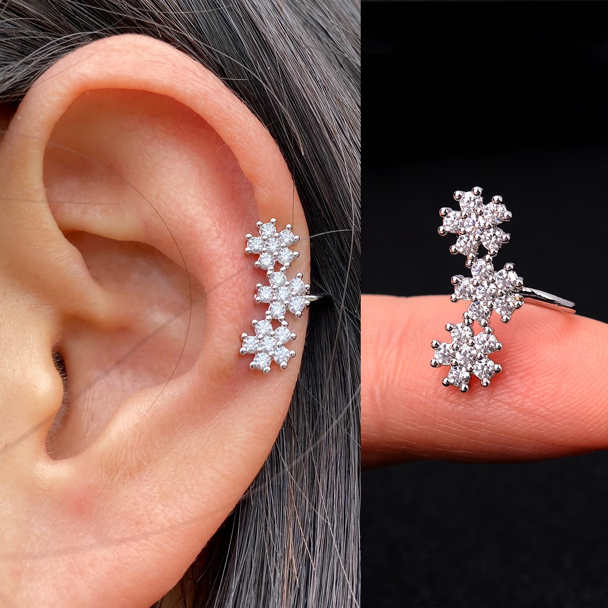 Cartilage Piercing Cuff Earrings