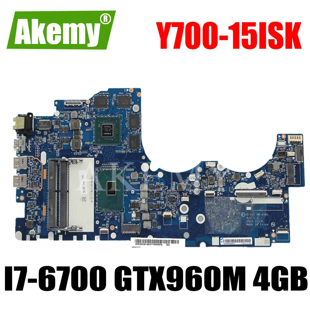 NM A541 placa mãe para For Lenovo ideapad Y700 15ISK y700 Y700 15 by511 portátil placa mãe I7 ...