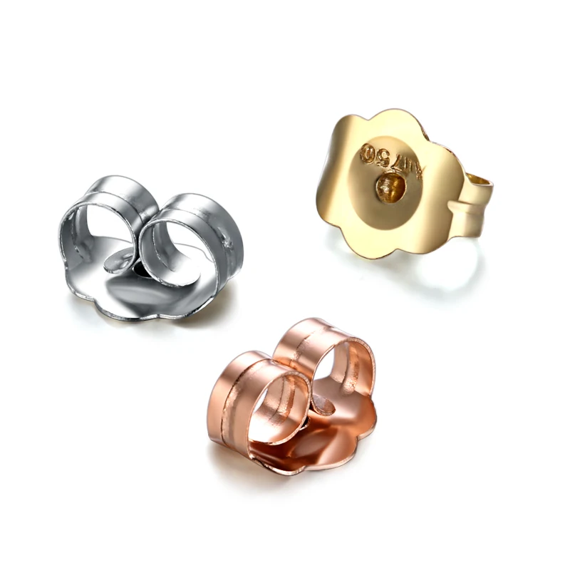 MADALENA SARARA AU750 Gold Stud Earrings Stopper For All Purpose Style ...