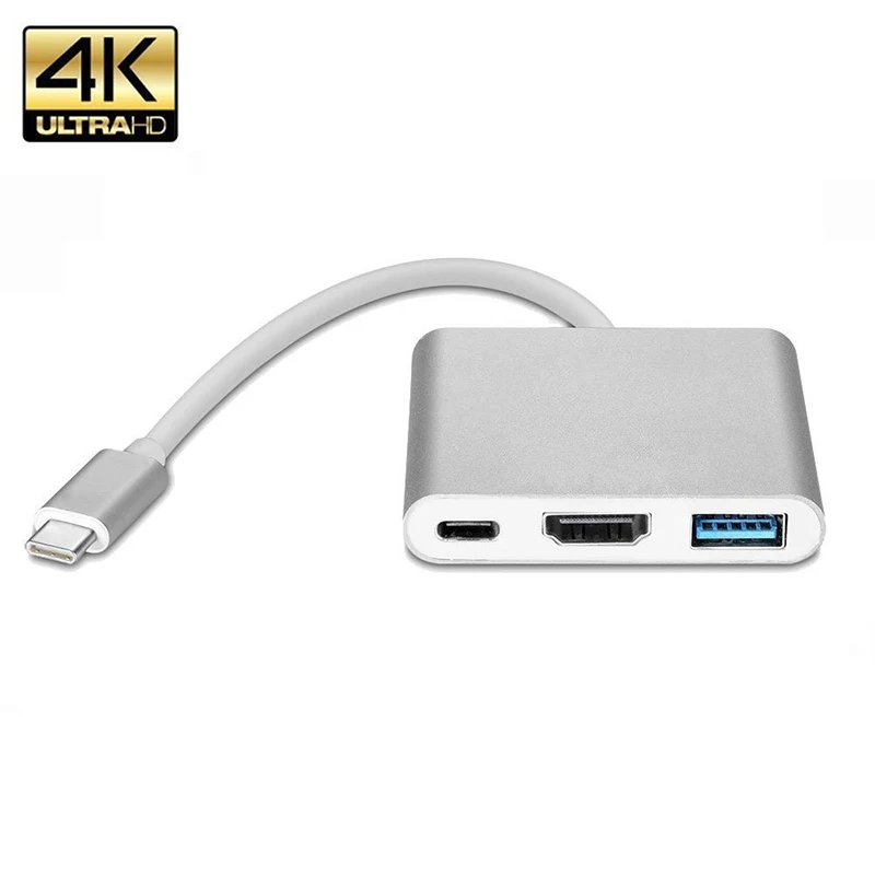 Adaptador extensor de USB-C Thunderbolt 3, a HDMI Hub USB tipo C ...