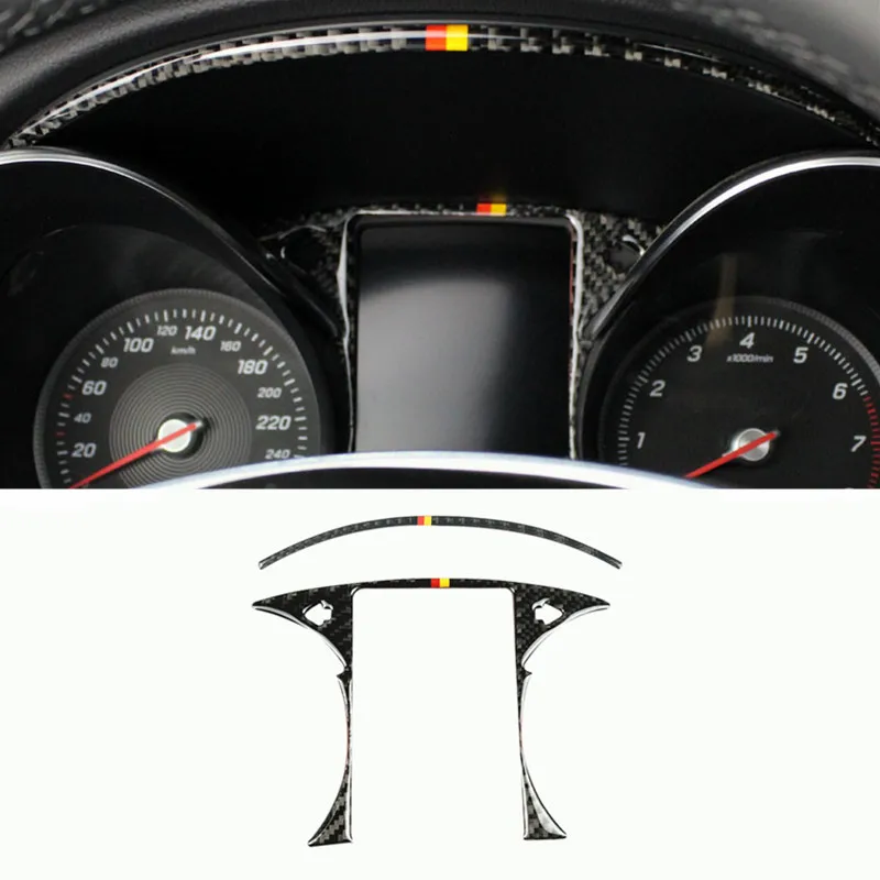 Carbon-Fiber-Car-Center-Console-Dashboard-Trim-Strips-For-Mercedes-Benz ...
