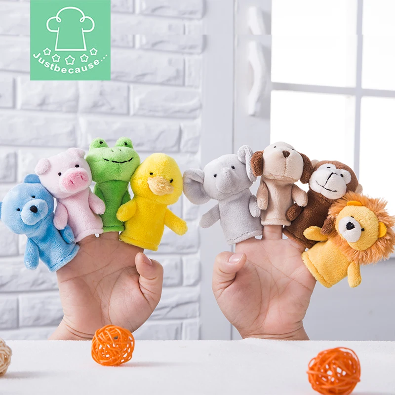 Kawaii Mini Animal Hand Puppets for Baby Kids Puzzle Piggy Frog Puppy ...