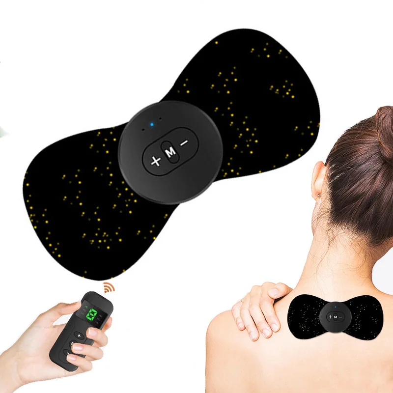 Ems Back Neck Massager Remote Control Rechargeable Therapy Electric ...