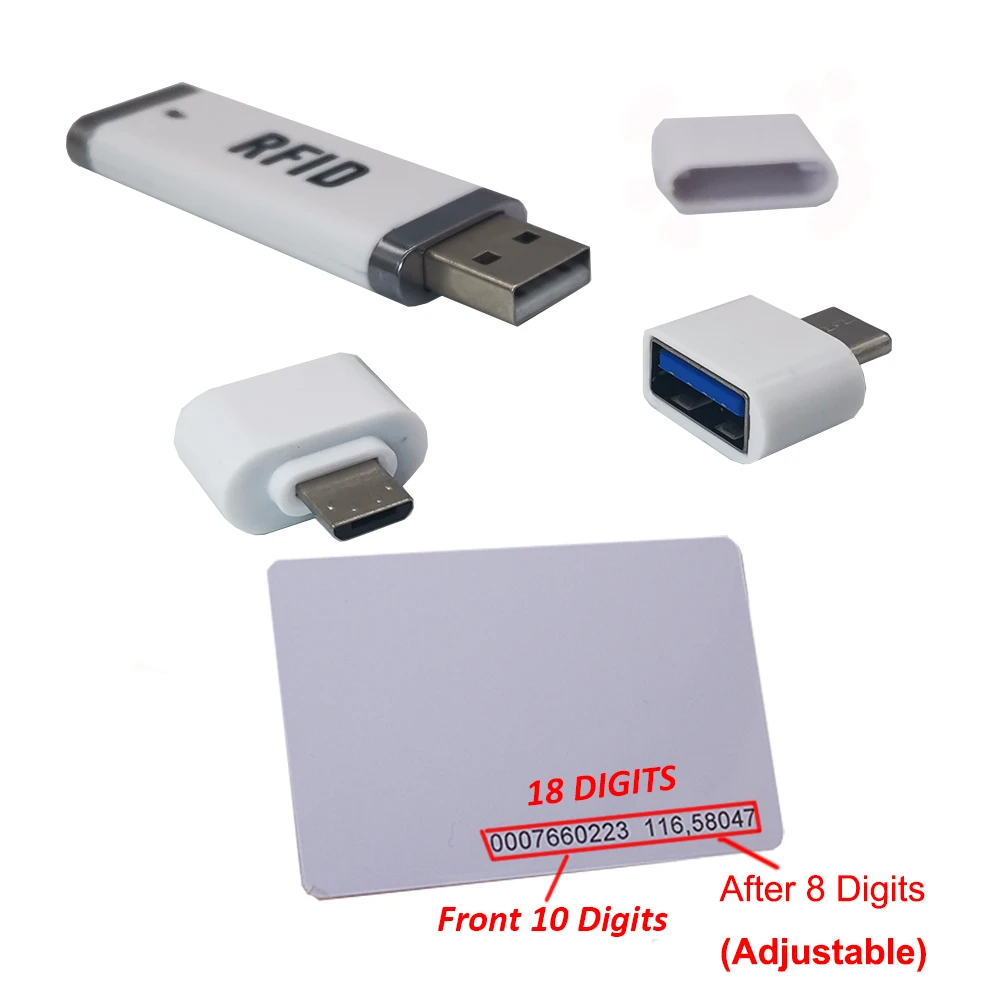 Ajustável mini portátil tk4100 em4100 rfid 125khz s50 \ s70 14443a 13 ...