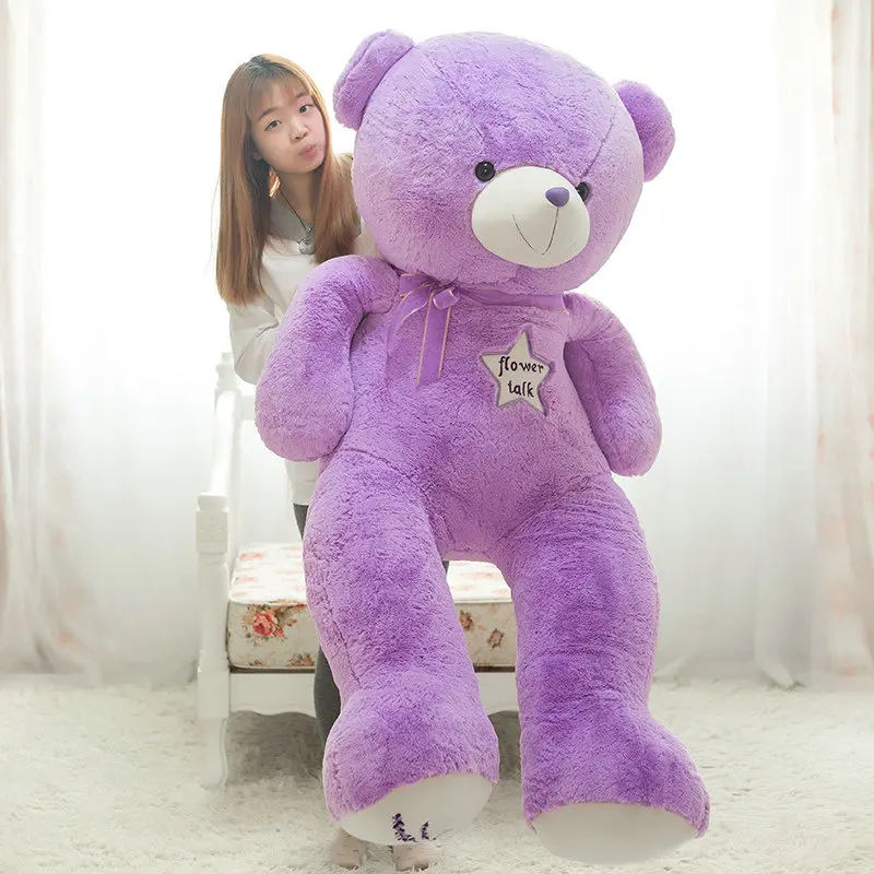 35-120cm Cute Purple Bear Plush Toys Stuffed Lovely Animals Teddy Dolls ...