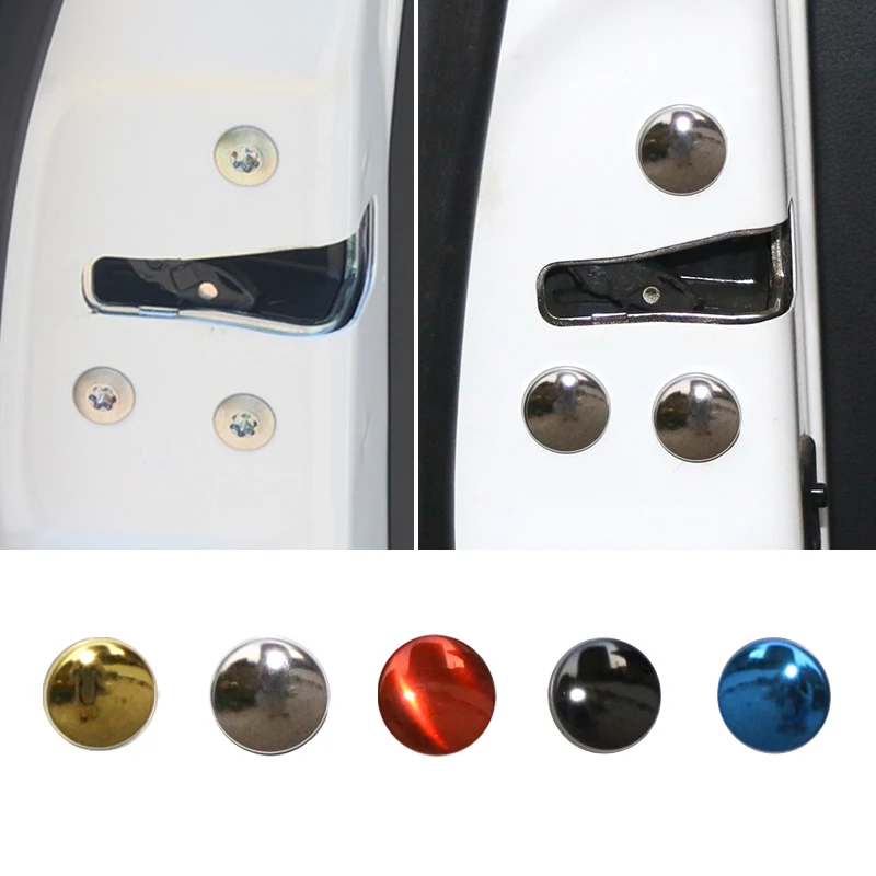 12pcs Univeral Car Door Lock Screw Protector Cover Accessories For ...