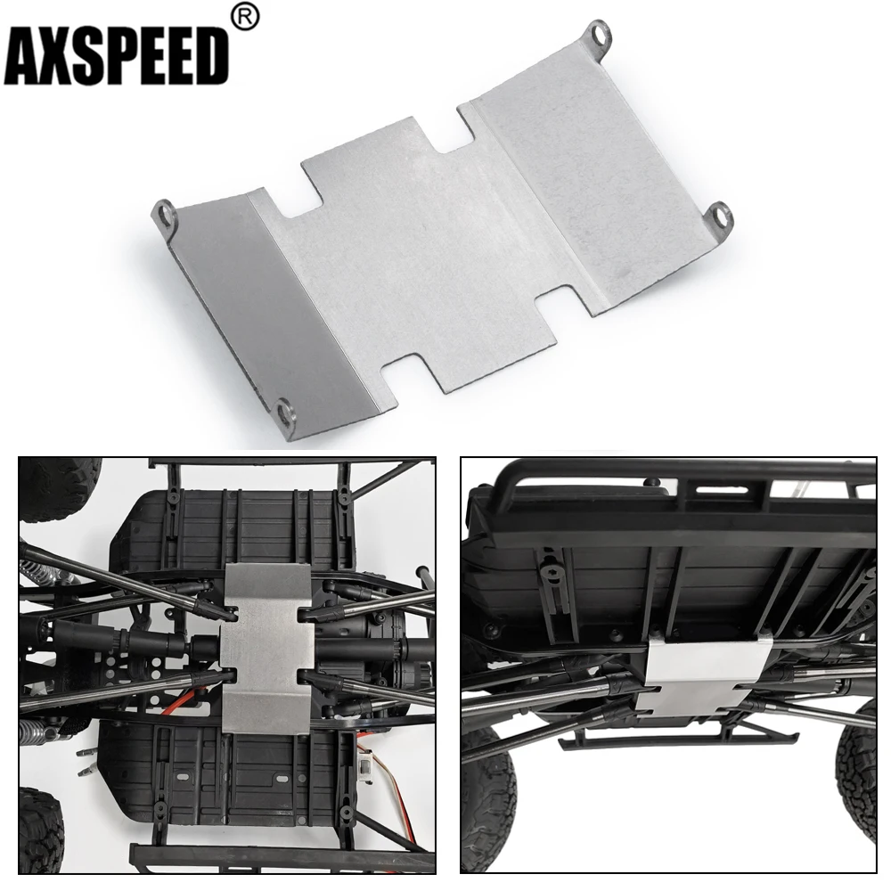 AXSPEED Metal Chassis Armor Skid Plate Protection for 1/10 Axial SCX10 ...