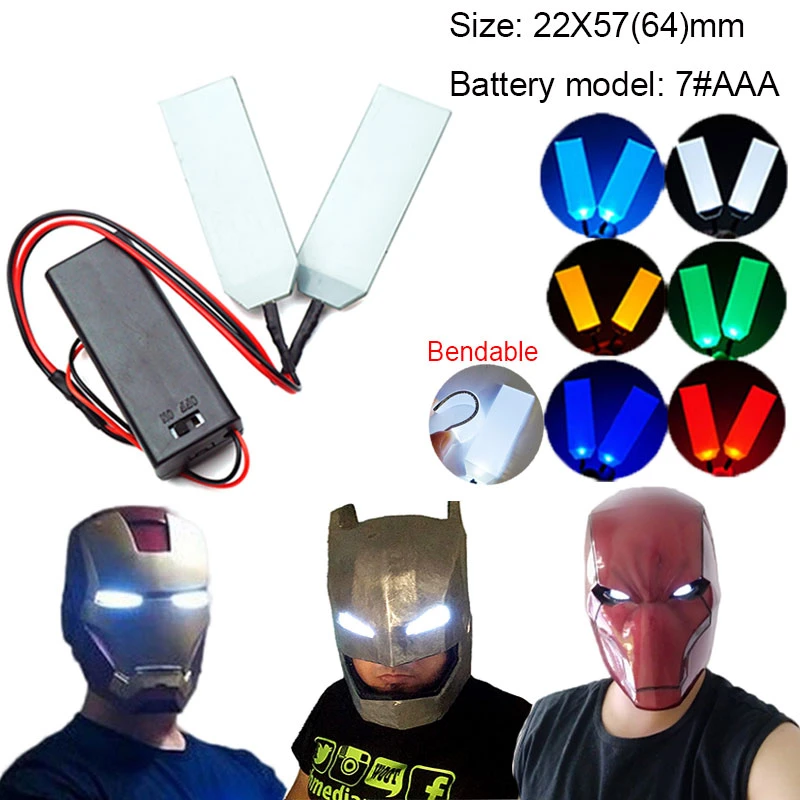 Cosplay LED Light Patch Eye Kit DIY Mask Costume Anime RGB Helmet Light ...