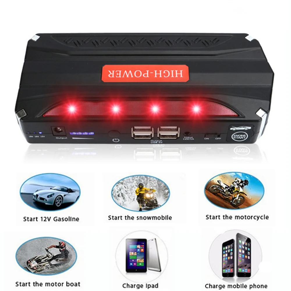 GKFLY Multi Function Starting Device 12V 600A Car Jump Starter Portable ...