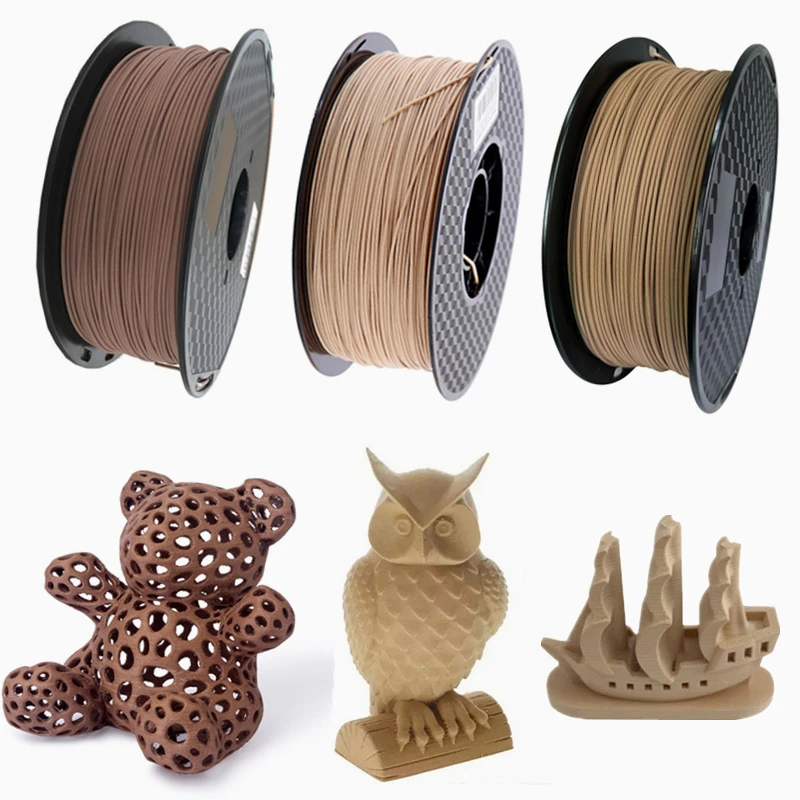 3d Wooden Pla 3d Printer Filament 1.75mm 1kg/500g/250g Mahogany Wood ...